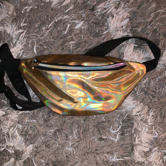 Bags | A Gold Rainbow Fanny Pack | Poshmark